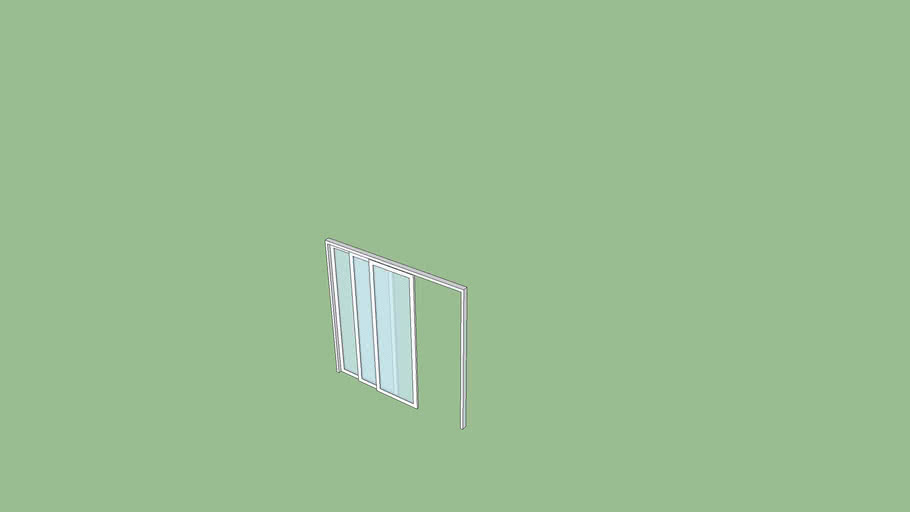 pintu geser 2 daun | 3D Warehouse