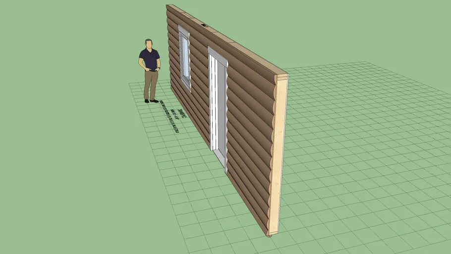 Log Wall Siding | 3D Warehouse