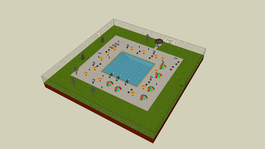 Big pool party! | 3D Warehouse