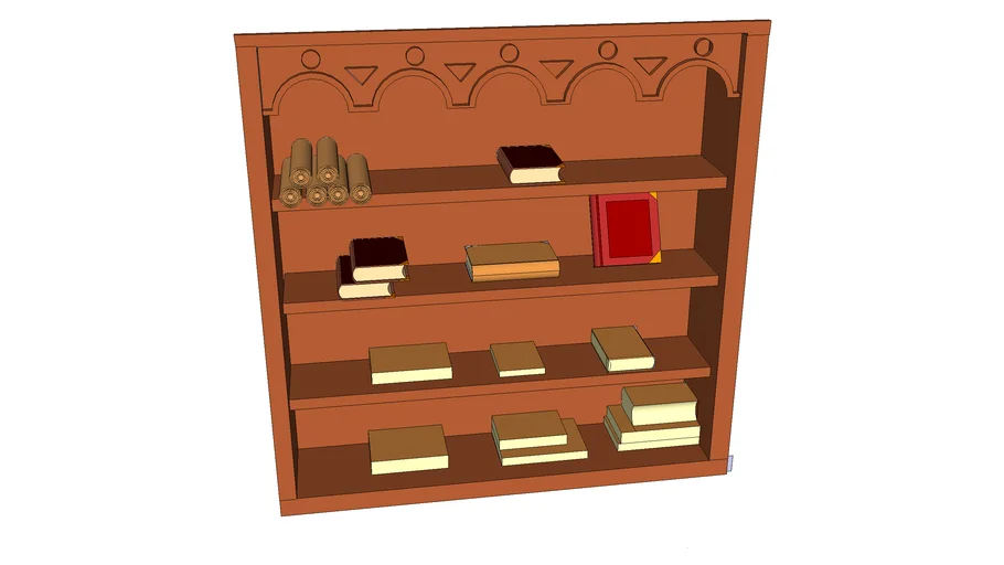 Built in medieval bookcase | 3D Warehouse