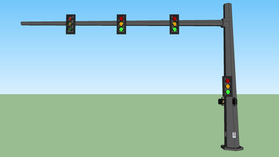Traffic Light with turn light | 3D Warehouse