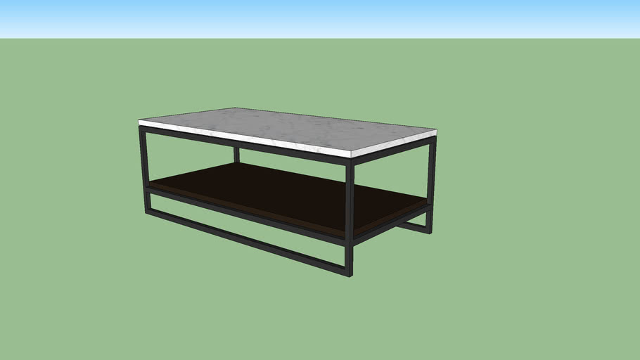 Marble Top Rectangular Coffee Table | 3D Warehouse