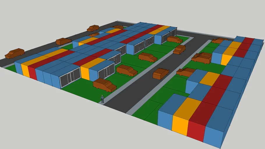 How to do Streets with Modular 'Growing Flats' 20 ft Shipping ...