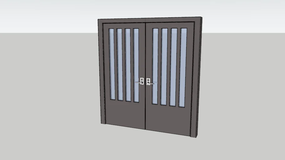Double Glass Interior Door | 3D Warehouse