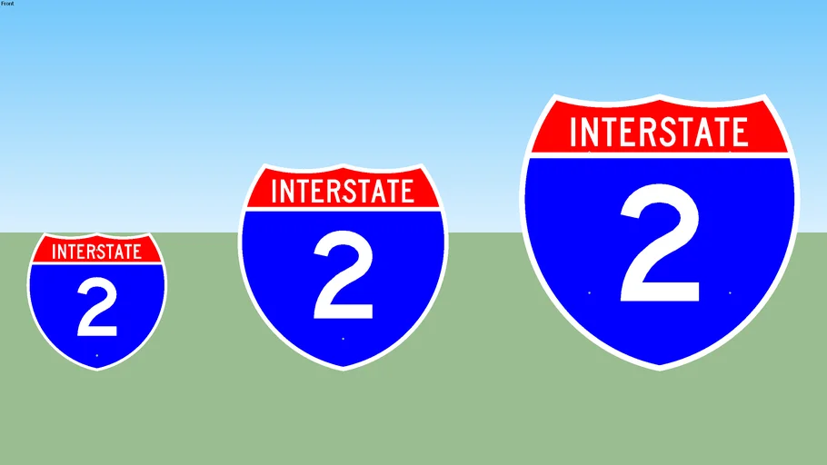 Interstate 2 Sign | 3D Warehouse
