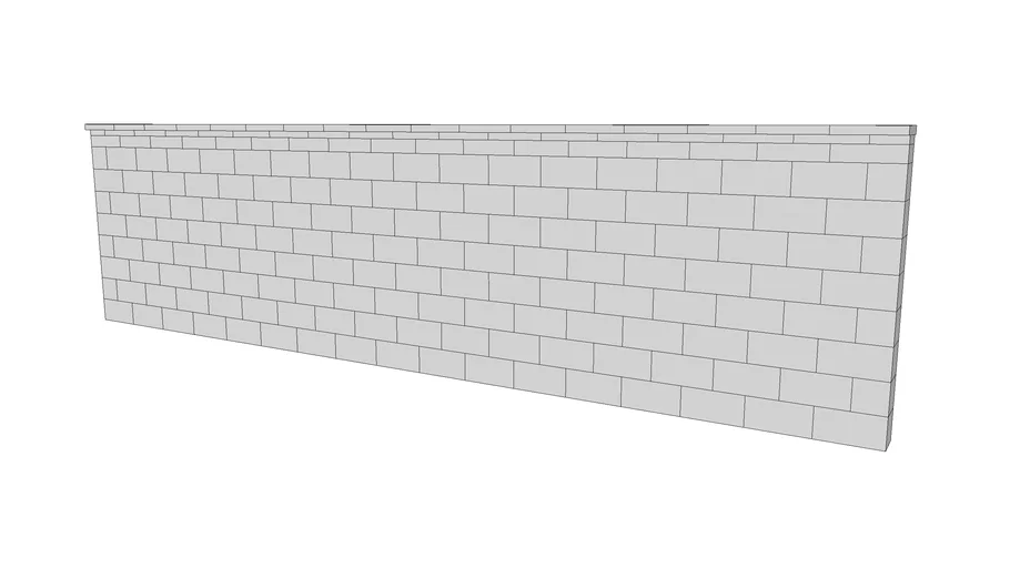 CMU Site Wall 72in Tall - Detailed | 3D Warehouse