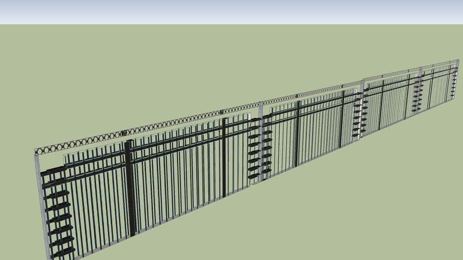 Solar fencing | 3D Warehouse