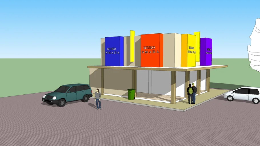 Ruko 1 Lantai | 3D Warehouse