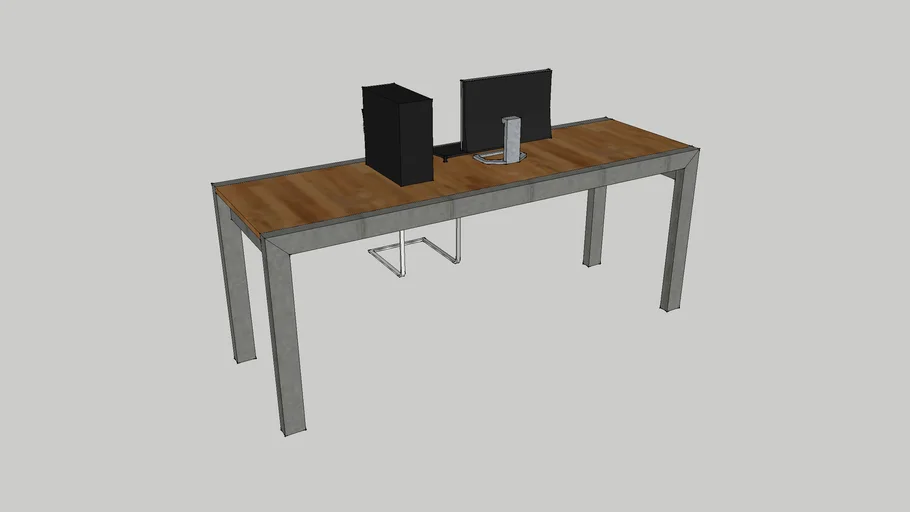 chair table computer | 3D Warehouse