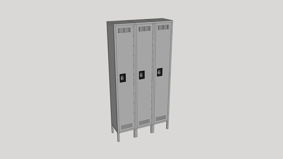 Uline Single Tier Lockers—3 Wide | 3D Warehouse
