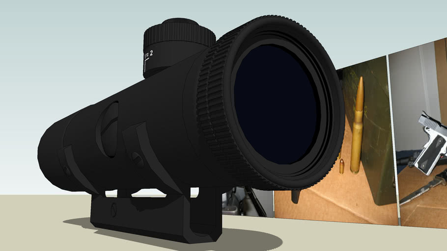 Colt 4x20 AR-15 / M-16 rifle scope | 3D Warehouse