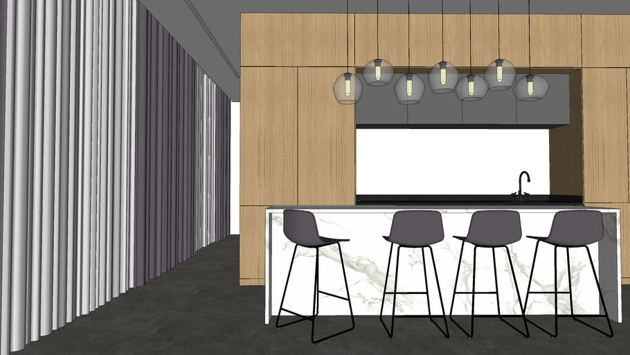 kitchen with counter | 3D Warehouse