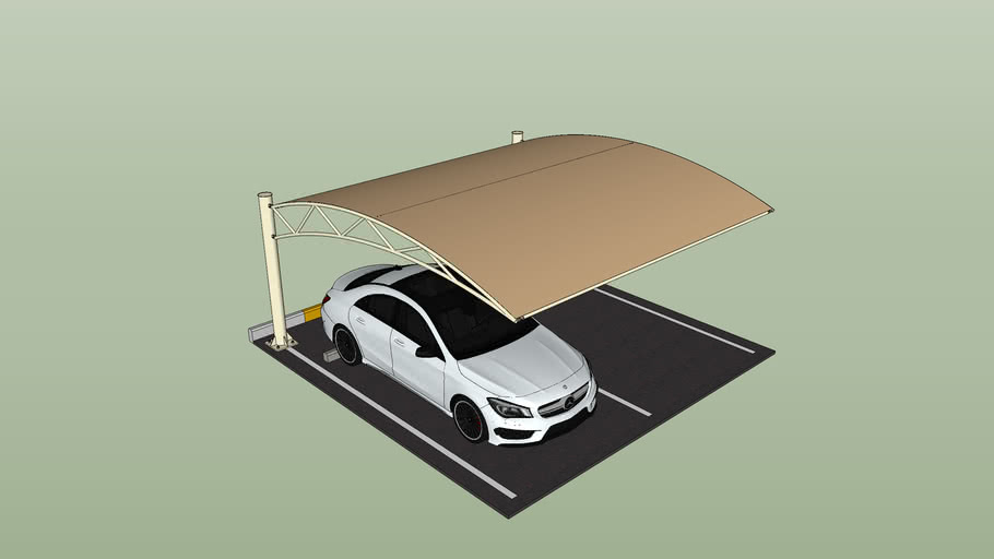 Truss Car Parking Shade, Arch Truss Car Parking Shade | 3D Warehouse