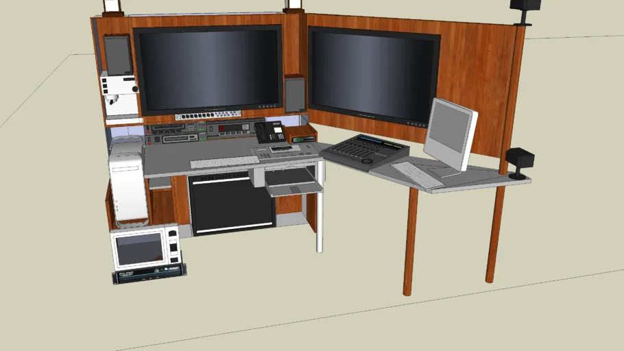 Multimedia Desk | 3D Warehouse