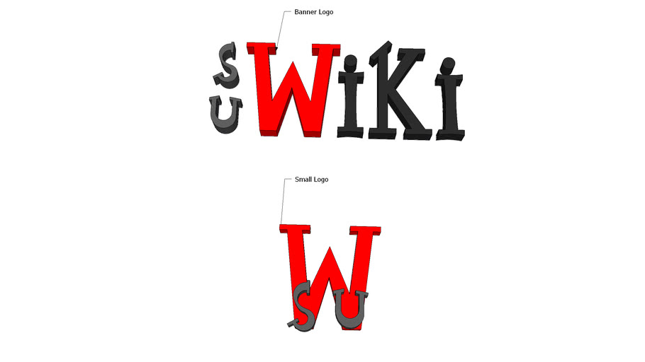 3D Challenge #9 - SketchUp Wiki logo | 3D Warehouse