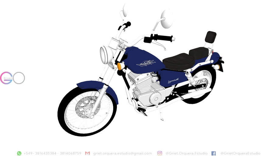 Honda CMX Rebel 250 clon, Motomel rider | 3D Warehouse