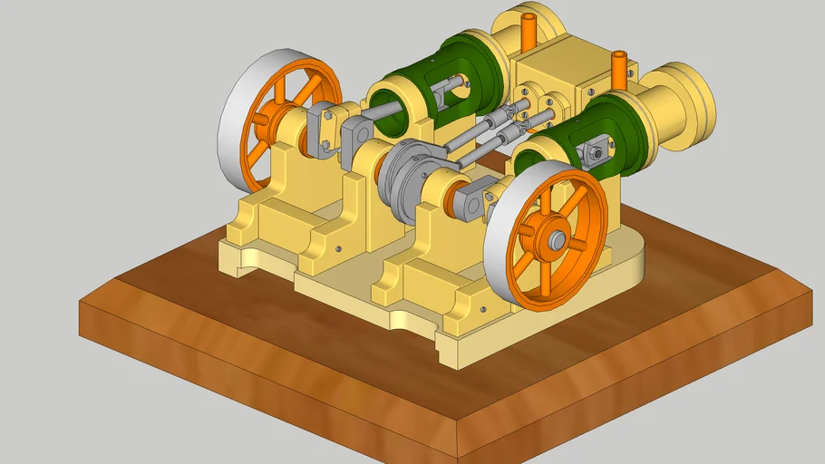 Twin Cylinder Steam Engine | 3D Warehouse