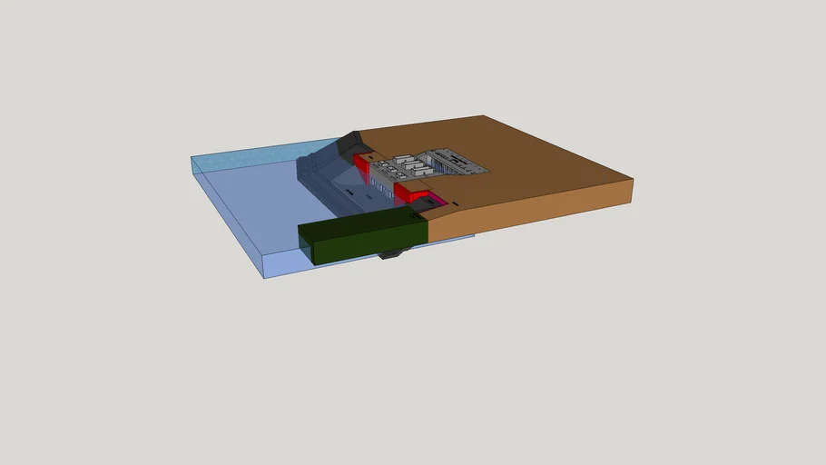 Intake Structure with shore protection | 3D Warehouse