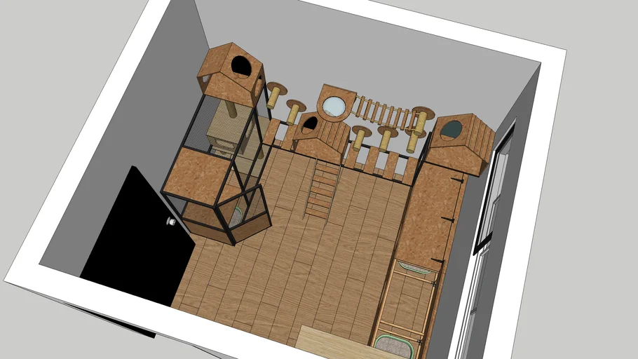 Kandang kucing kayu | 3D Warehouse