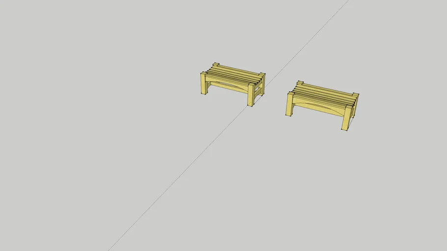Outdoor Decorative Bench | 3D Warehouse
