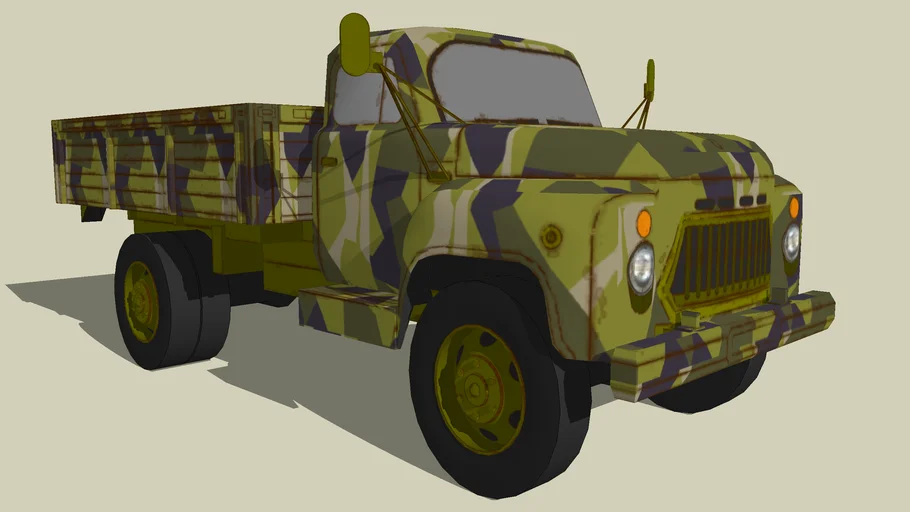 1975 GAZ 52-04 Truck -Military - Camouflaged | 3D Warehouse