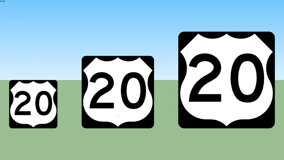 U.S. 20 Sign | 3D Warehouse