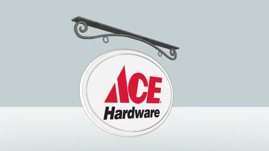 30' Lyon Ceiling Mount Sign Bracket | 3D Warehouse