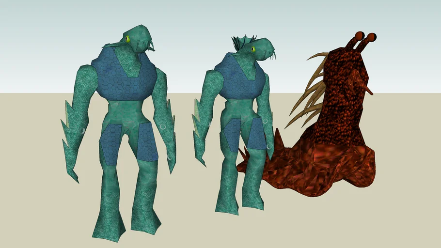 The Calamare and the Unnamed Slug-Species- Two aliens for my fighter ships | 3D Warehouse