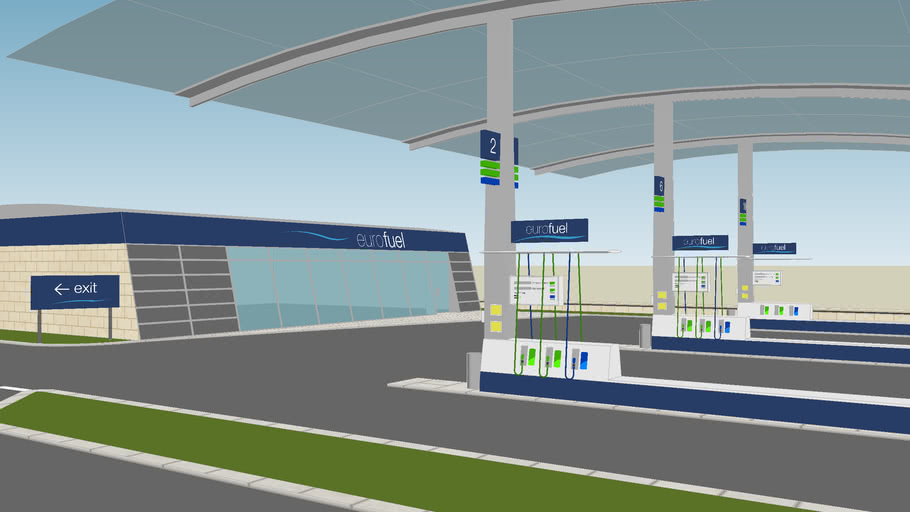 gas station | 3D Warehouse