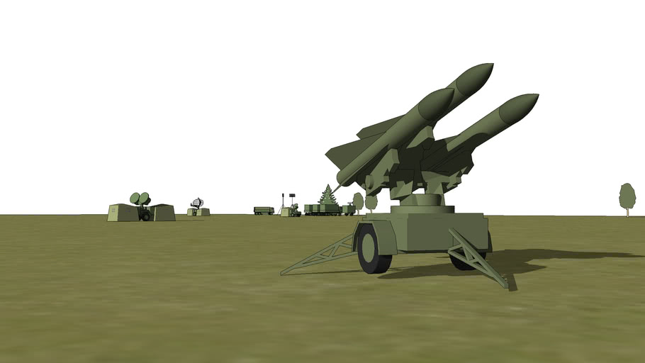 Hawk missile battery (circa 1979) | 3D Warehouse