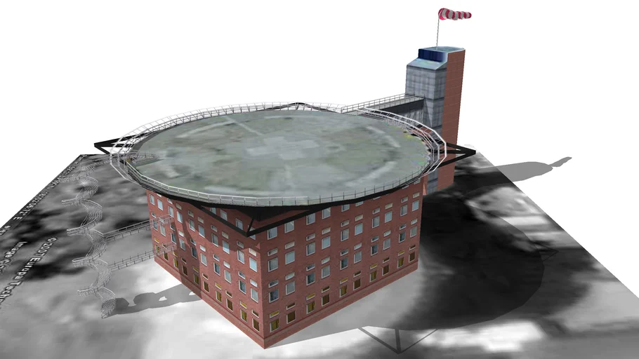 Heliport building, P9 - Karolinska Institutet | 3D Warehouse