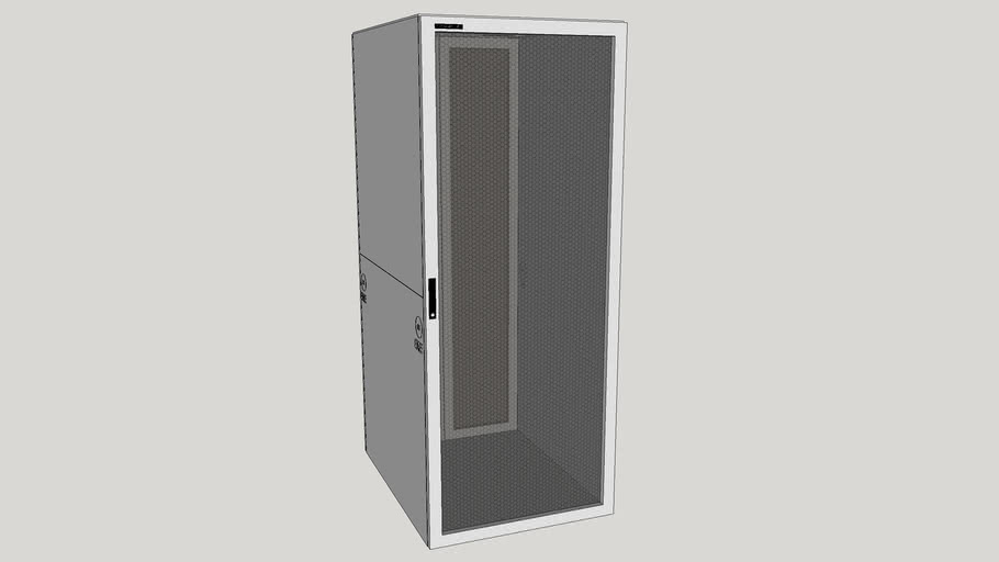 KabinPLUS 42U 800 x 1000 Data Center Network Cabinet with 85% perforated single front and split ...