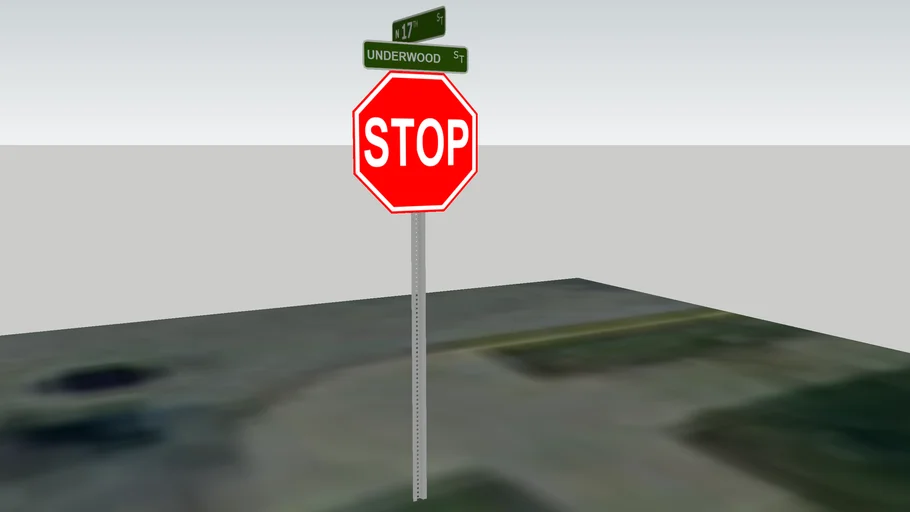 Stop Sign / Street Name Sign | 3D Warehouse