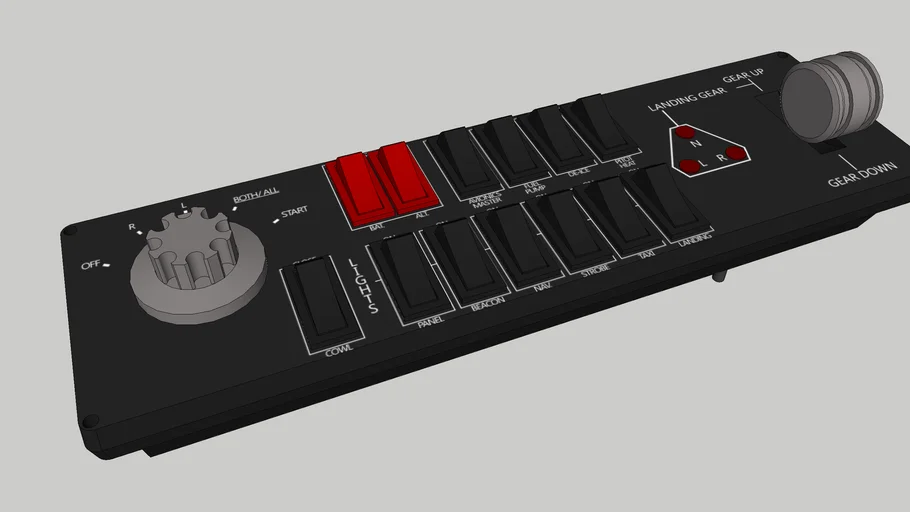 Saitek / Logitech Flight Switch Panel | 3D Warehouse