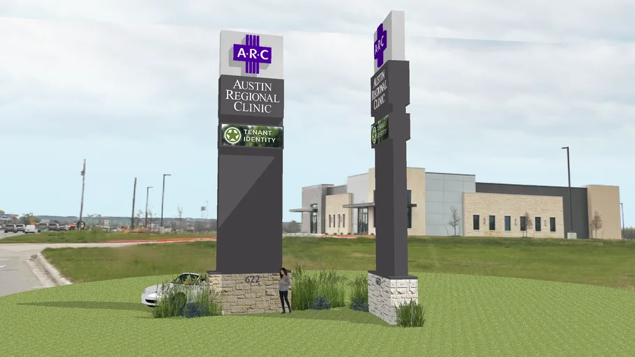 PYLON SIGN / AUSTIN REGIONAL CLINIC / BASTROP, TEXAS | 3D Warehouse