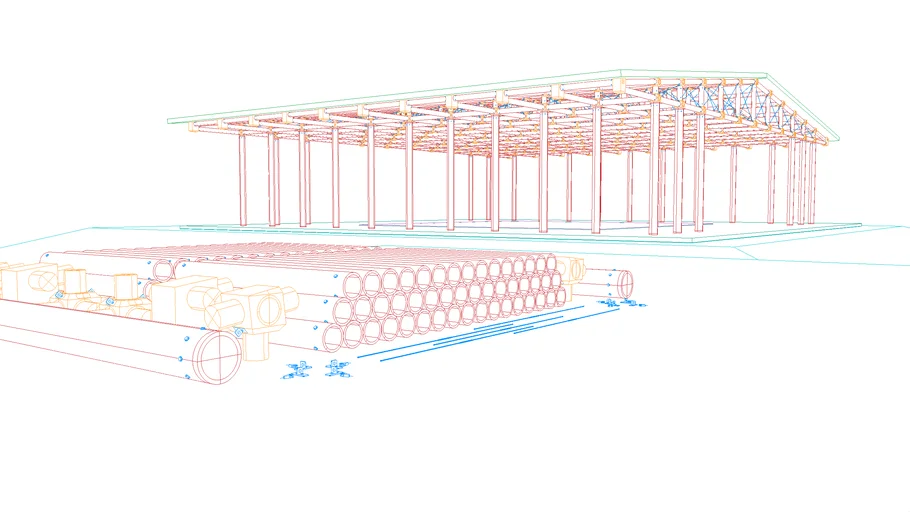 Paper Dojo - Paper tubes Structure Shigeru Ban style | 3D Warehouse