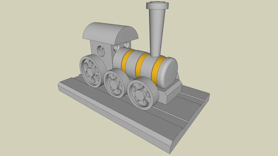 Small Locomotive / Steel and Brass | 3D Warehouse