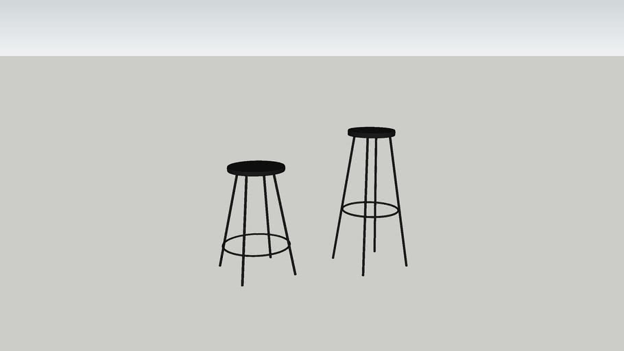 serax stool black | 3D Warehouse