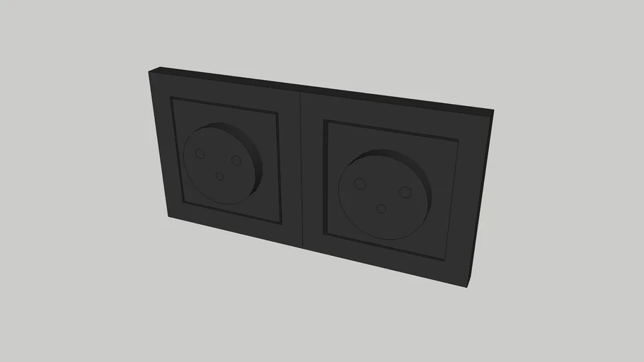 gniazdko 2x | 3D Warehouse