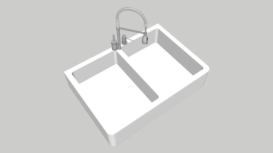 evier double ceramique | 3D Warehouse