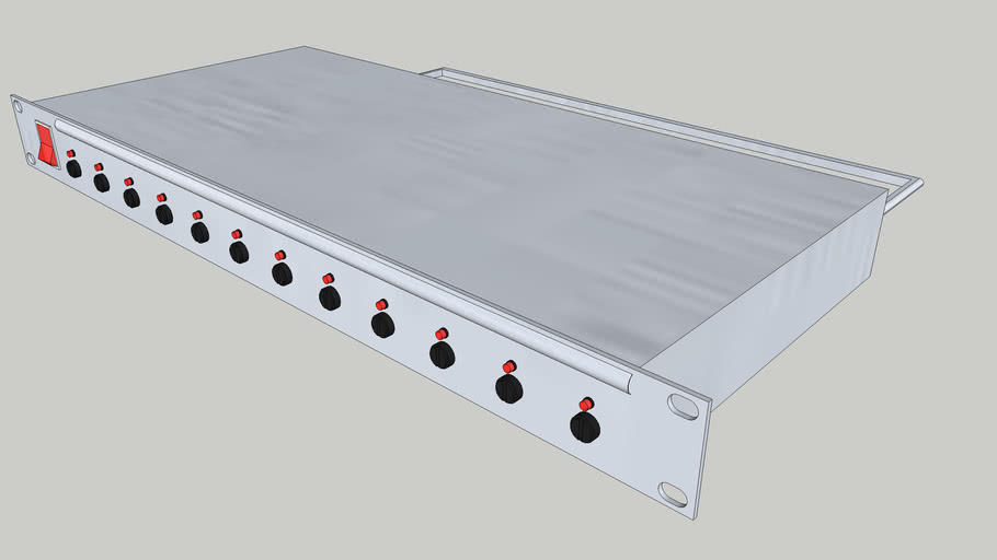 1RU 12-WAY PDU BROADCAST PDU | 3D Warehouse