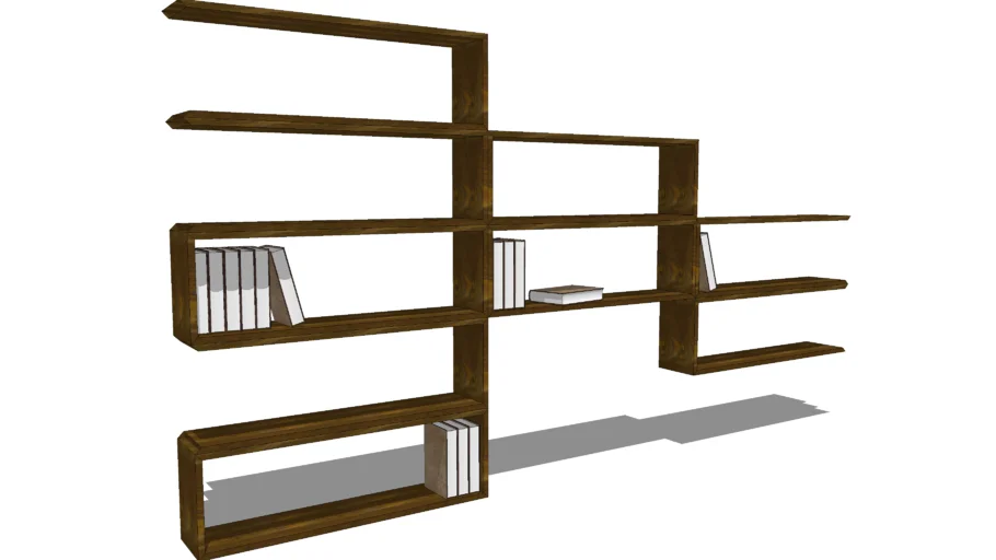 Wooden bookshelf | 3D Warehouse