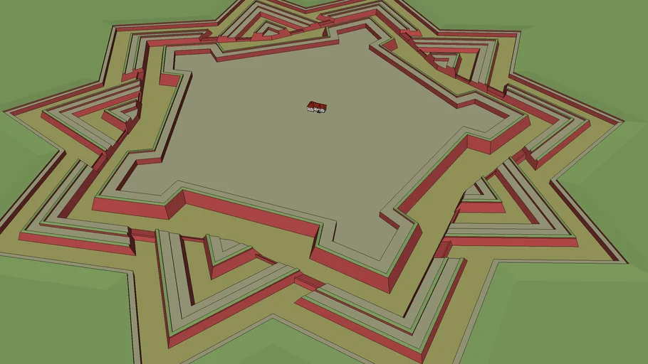 Five-sided star fort. | 3D Warehouse