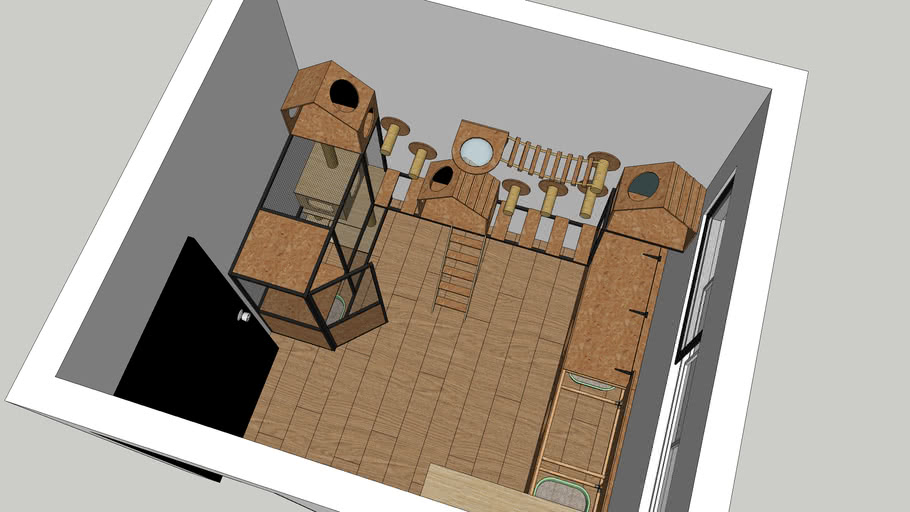 Kandang kucing kayu | 3D Warehouse