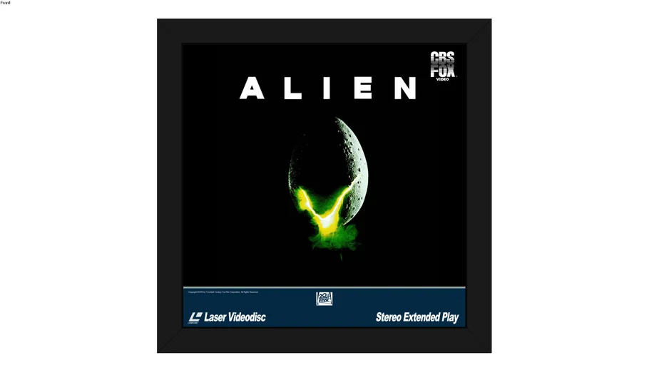 Framed Alien Ver.2 Laserdisc Cover | 3D Warehouse