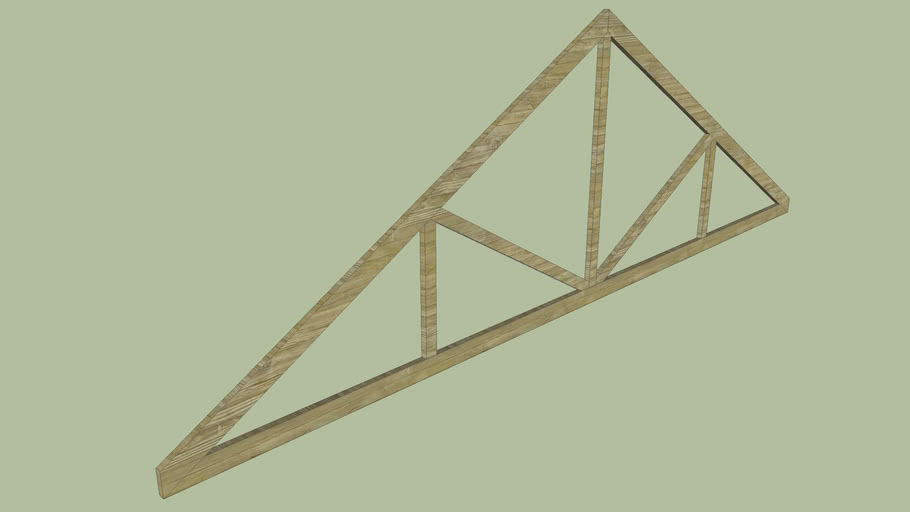 6000mm-30degree-Howe Roof Truss | 3D Warehouse