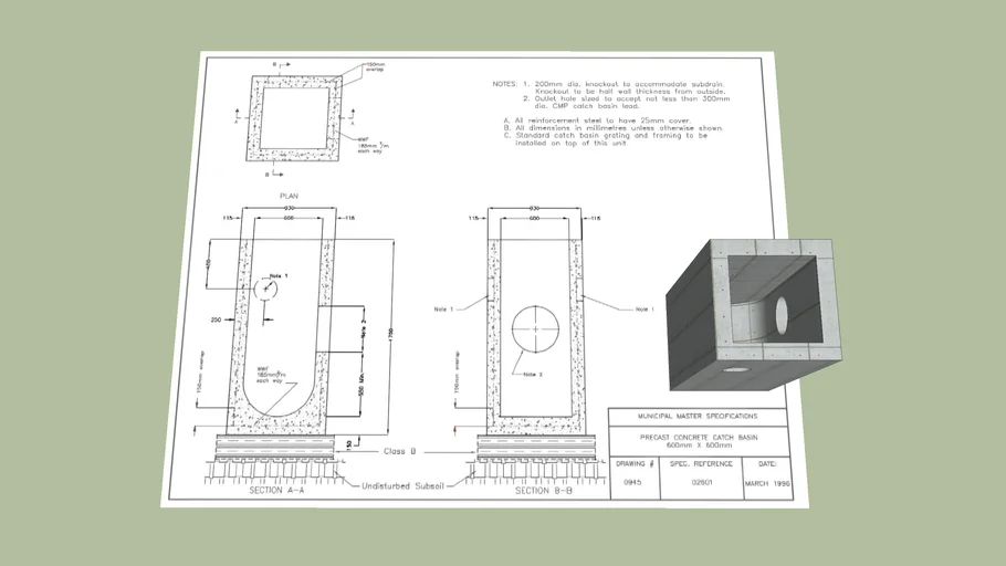Catch Basin dwg0945 | 3D Warehouse