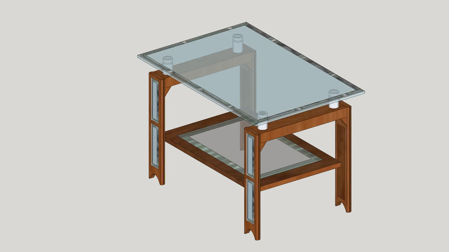 wood glass table 2 | 3D Warehouse