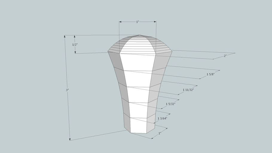 Longsword Hexagonal Pommel | 3D Warehouse