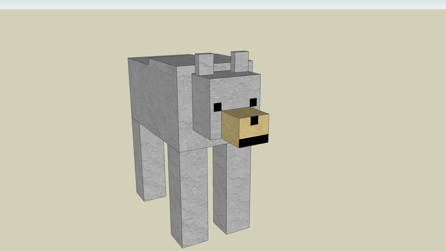 Minecraft Wolf | 3D Warehouse